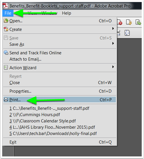 Print a PDF with 6 pages per sheet | Mohawk College